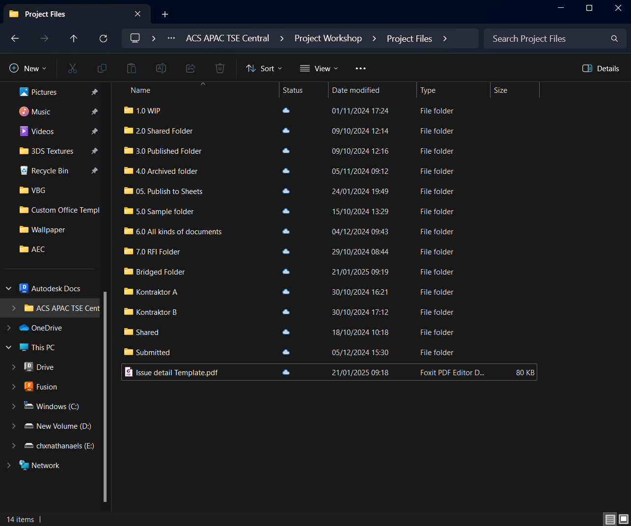 "Desktop Connector folder has contents that need to be cleared" re-occurring error, same project ...
