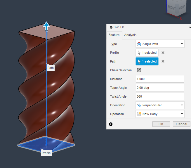 Solved: hand drill - how to make square helix - Autodesk Community