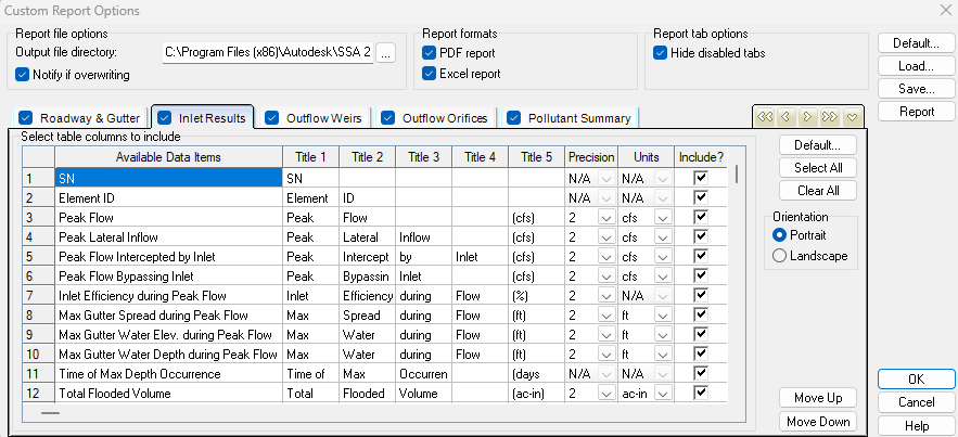 SSA: How to determine maximum WSEL/Freeboard of an inlet? - Autodesk ...