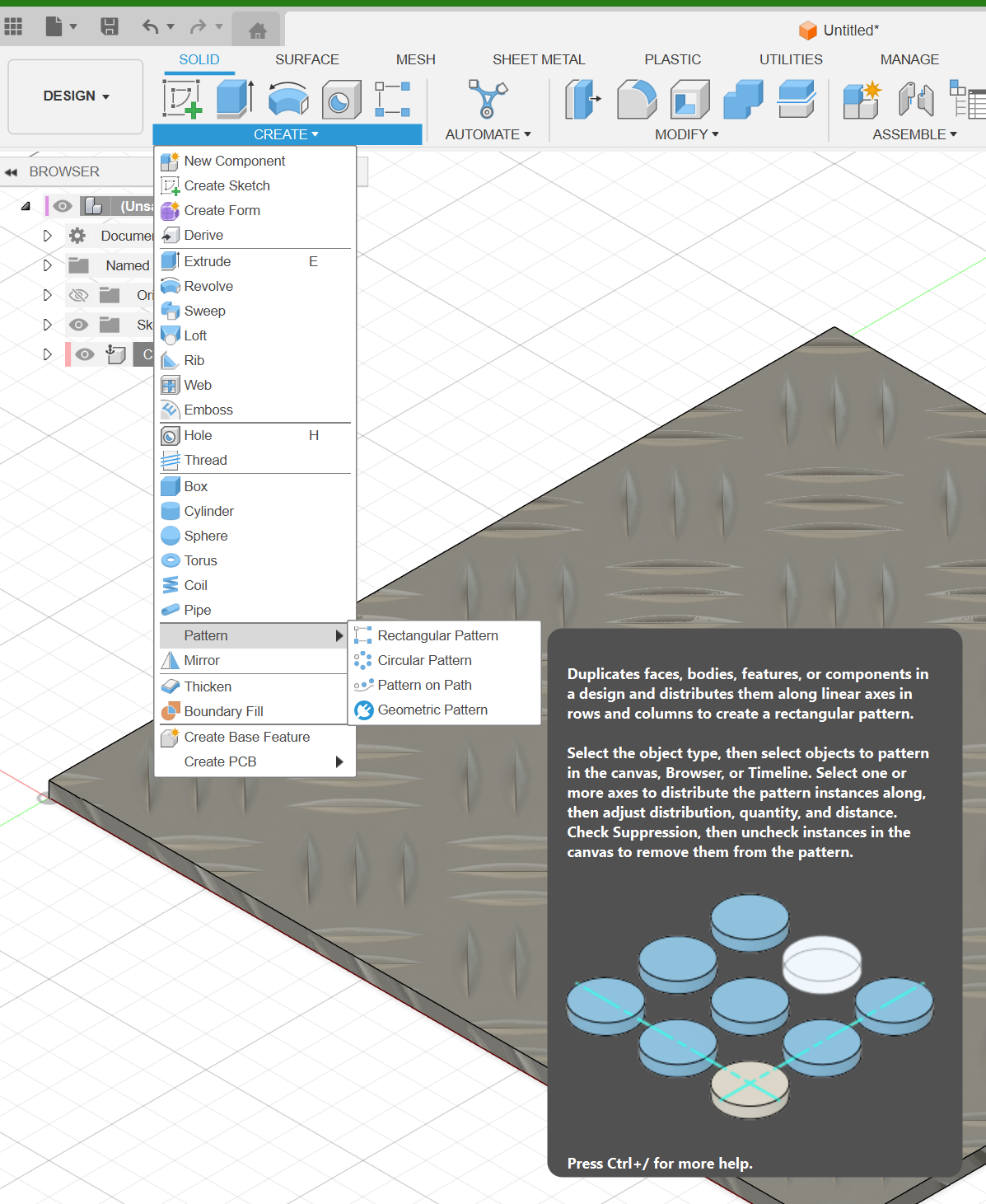 Solved: How to Apply/Draw Checkered Plate Surface in Sheet Metal Drawing - Autodesk Community