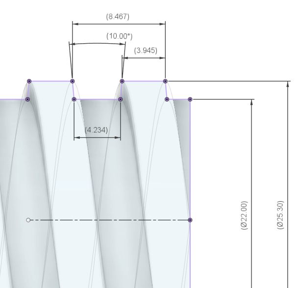 Solved: Custom square/trapezoidal thread. - Autodesk Community