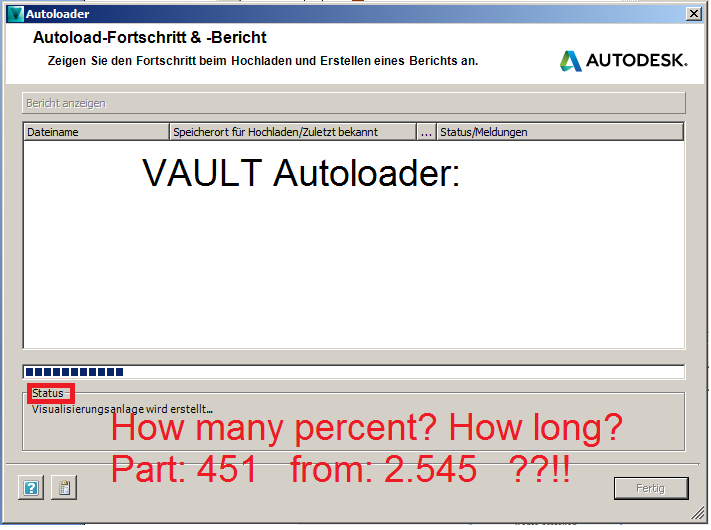 Vault Autoloader: progress indicator - Autodesk Community