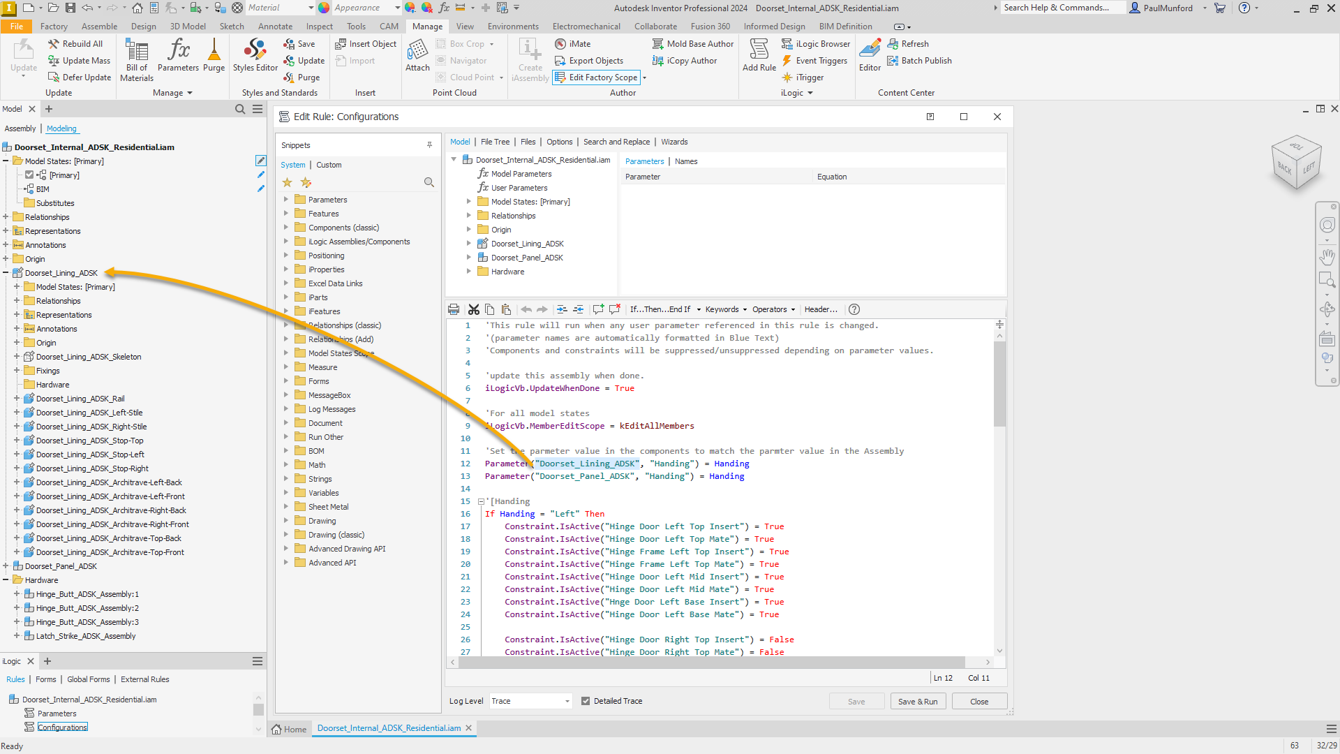 Autodesk Informed Design: The anatomy of an Inventor configurable model.