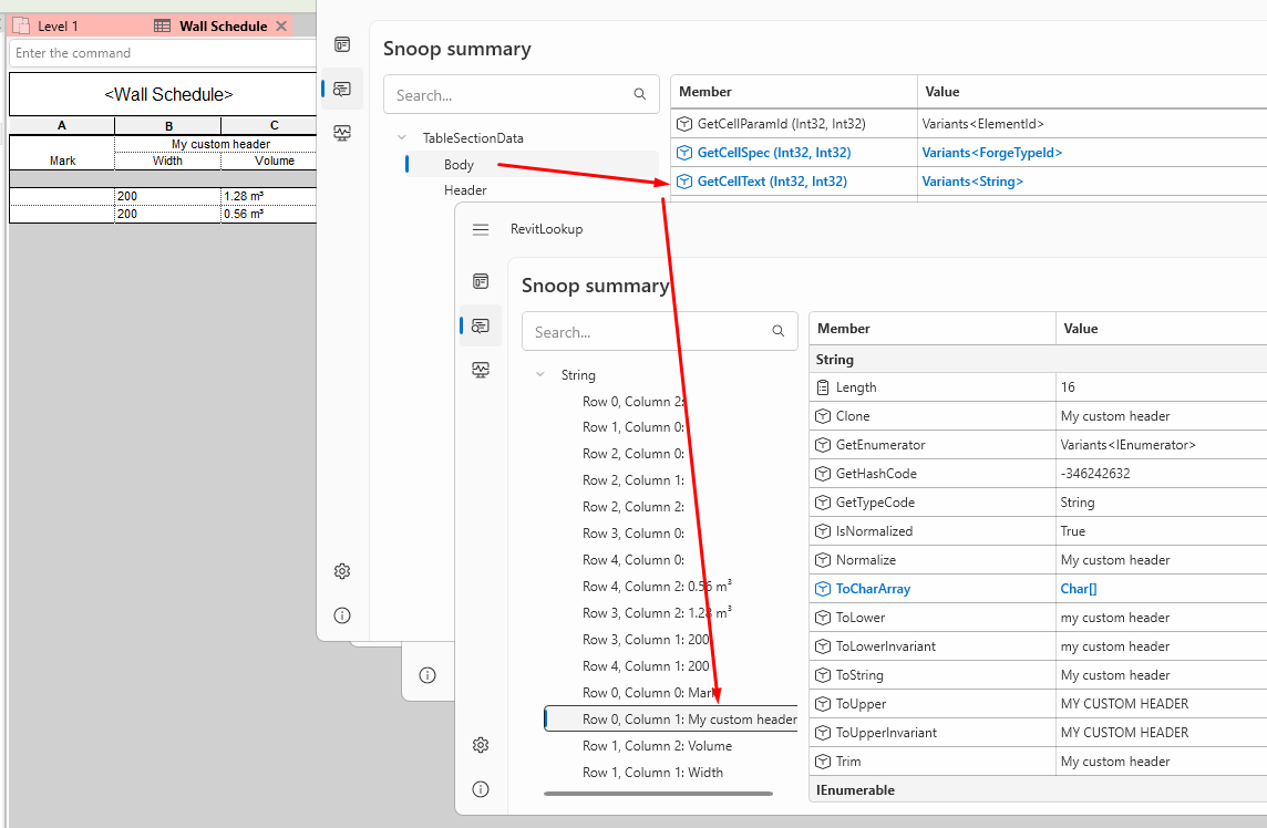 Find grouped header cells in Schedule - Autodesk Community