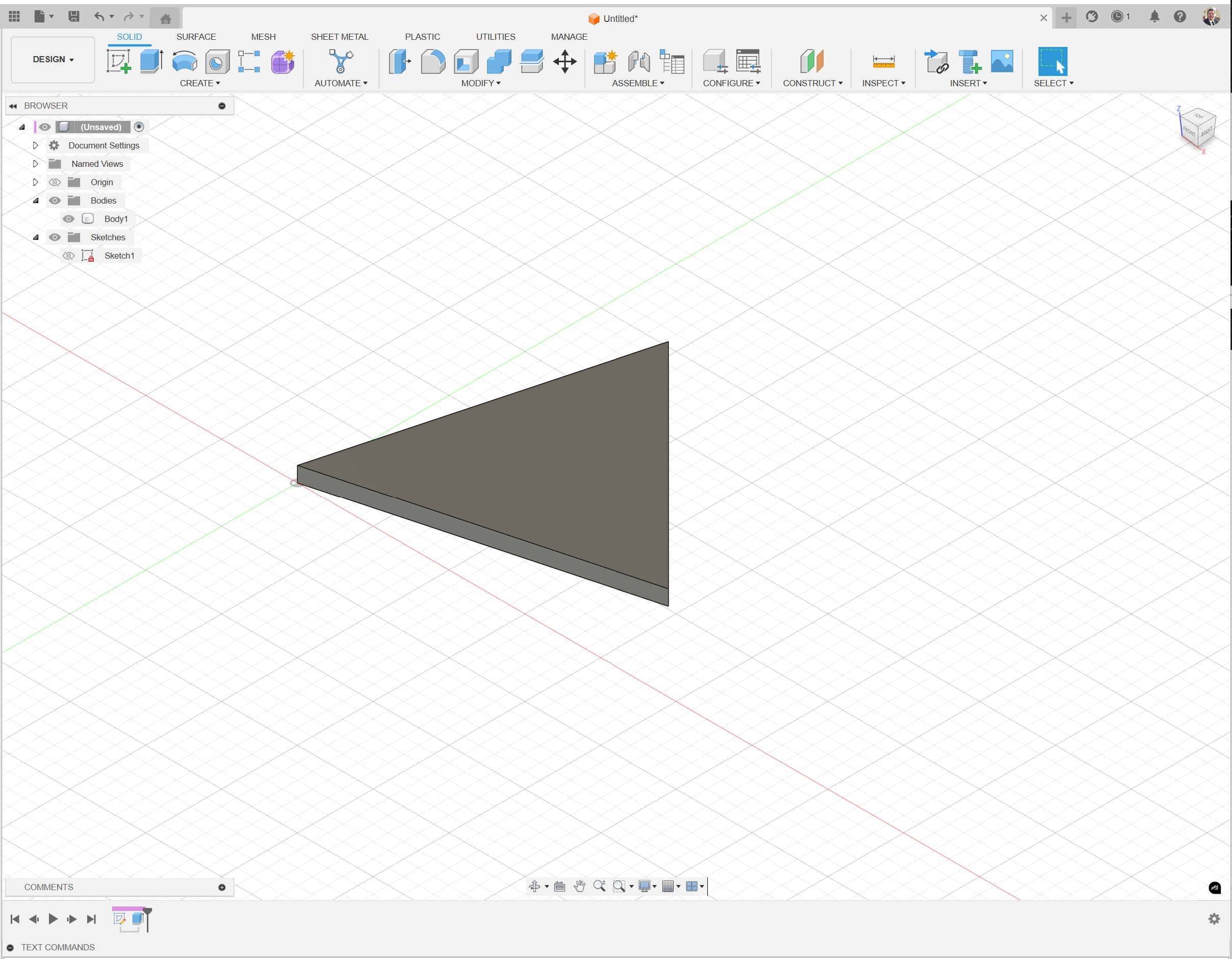 Solved: Create a triangle with triangle shaped hole inside of it - Autodesk Community