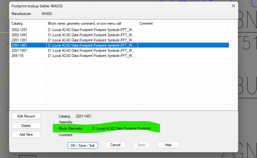 Solved: Terminal Strip Editor shows the Footprints but insert does not - Autodesk Community