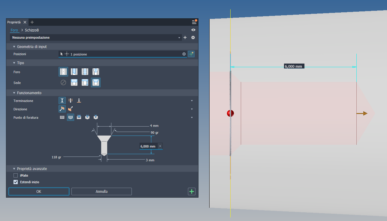 Re: Hole with a rectangular counterbore followed by a countersink - Autodesk Community