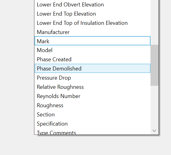 Have all parameters able to be selected when creating filters from the drop down menu - Autodesk ...