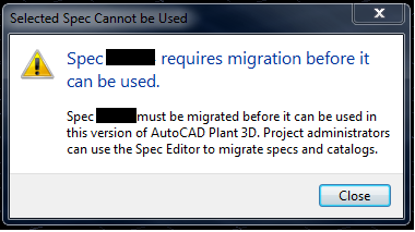 Solved: Issue with Migrating a Custom Pipe Spec - Autodesk Community