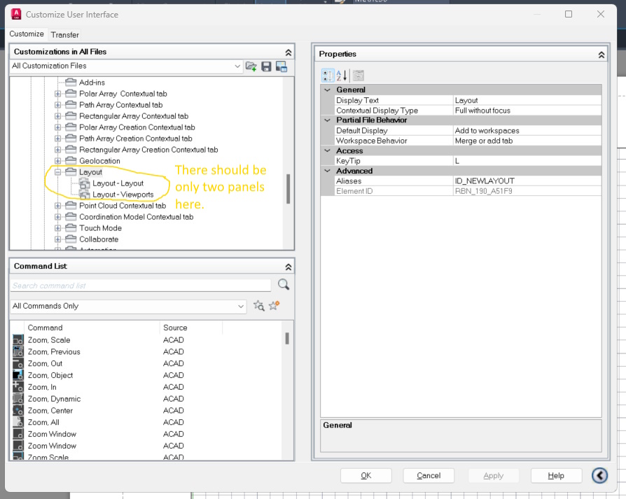 Excessive panels on Layout ribbon - Autodesk Community