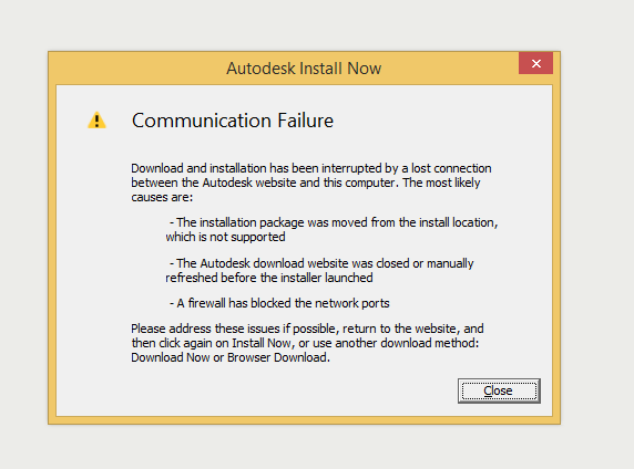 "Setup initialization failed. Connection has expired." - Autodesk Community