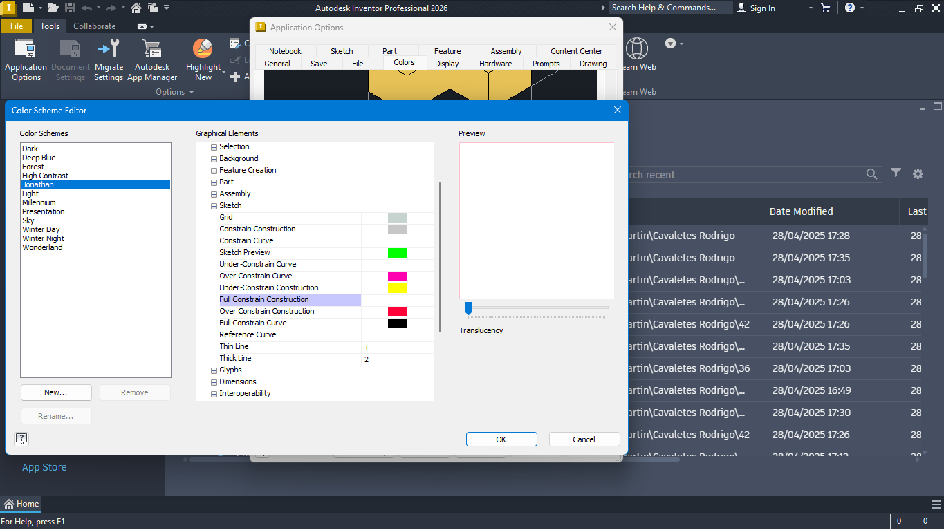 Inventor 2026 problem with Color Schemes - Autodesk Community
