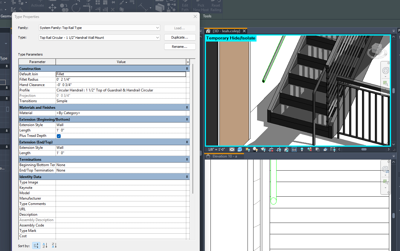 Wall mounted rail not returning - Autodesk Community