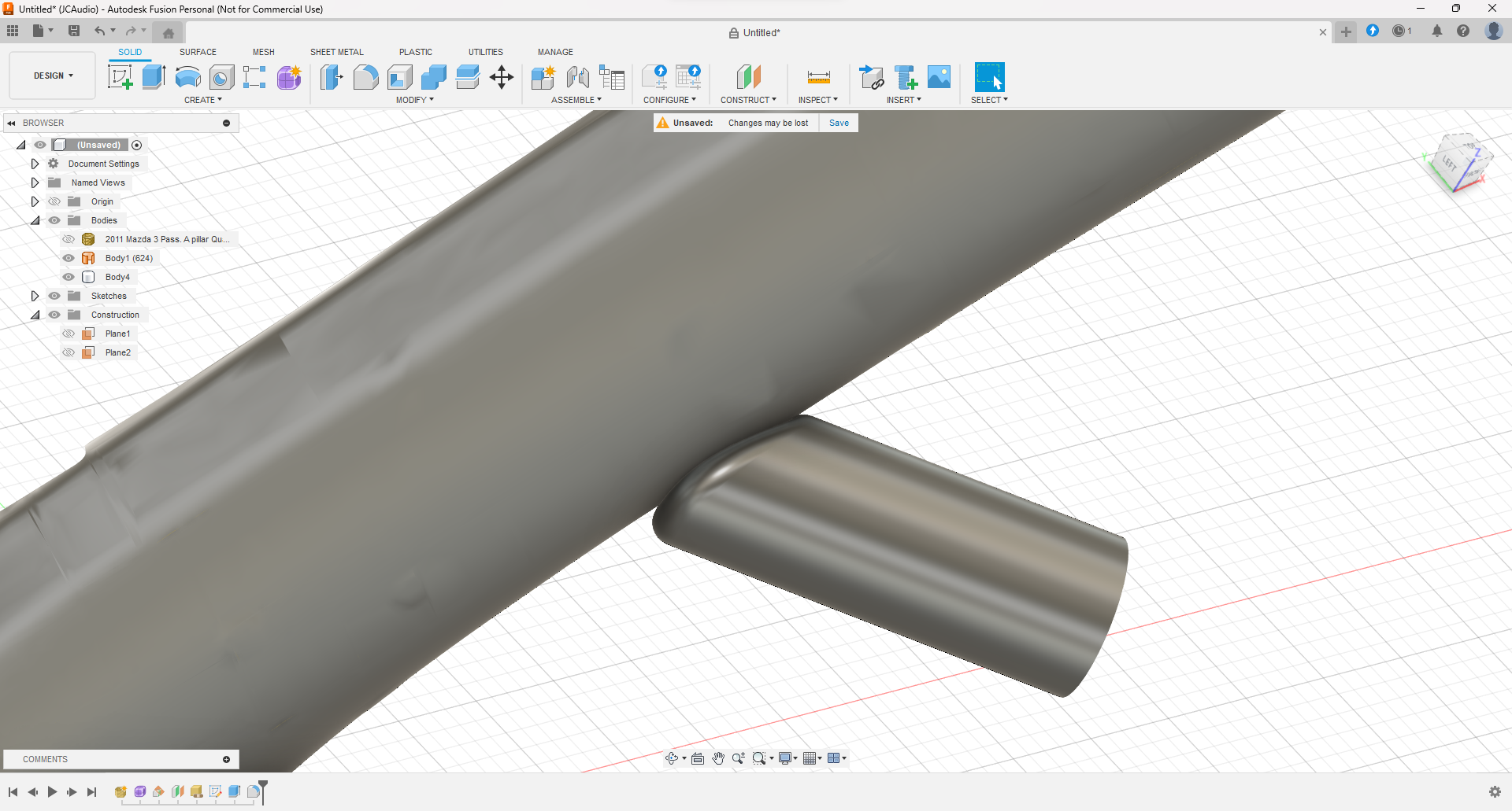 How to create a fillet between mesh body and extruded body - Autodesk Community