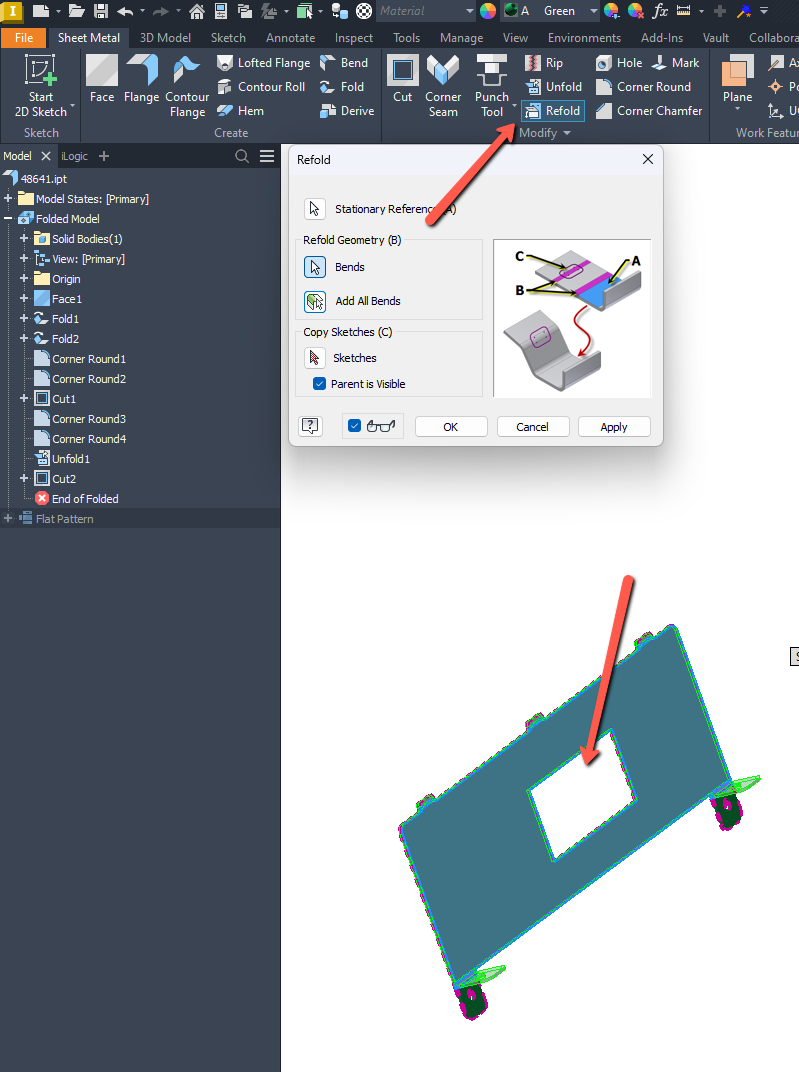 Solved: How to roll a flat Sheetmetal part - Autodesk Community