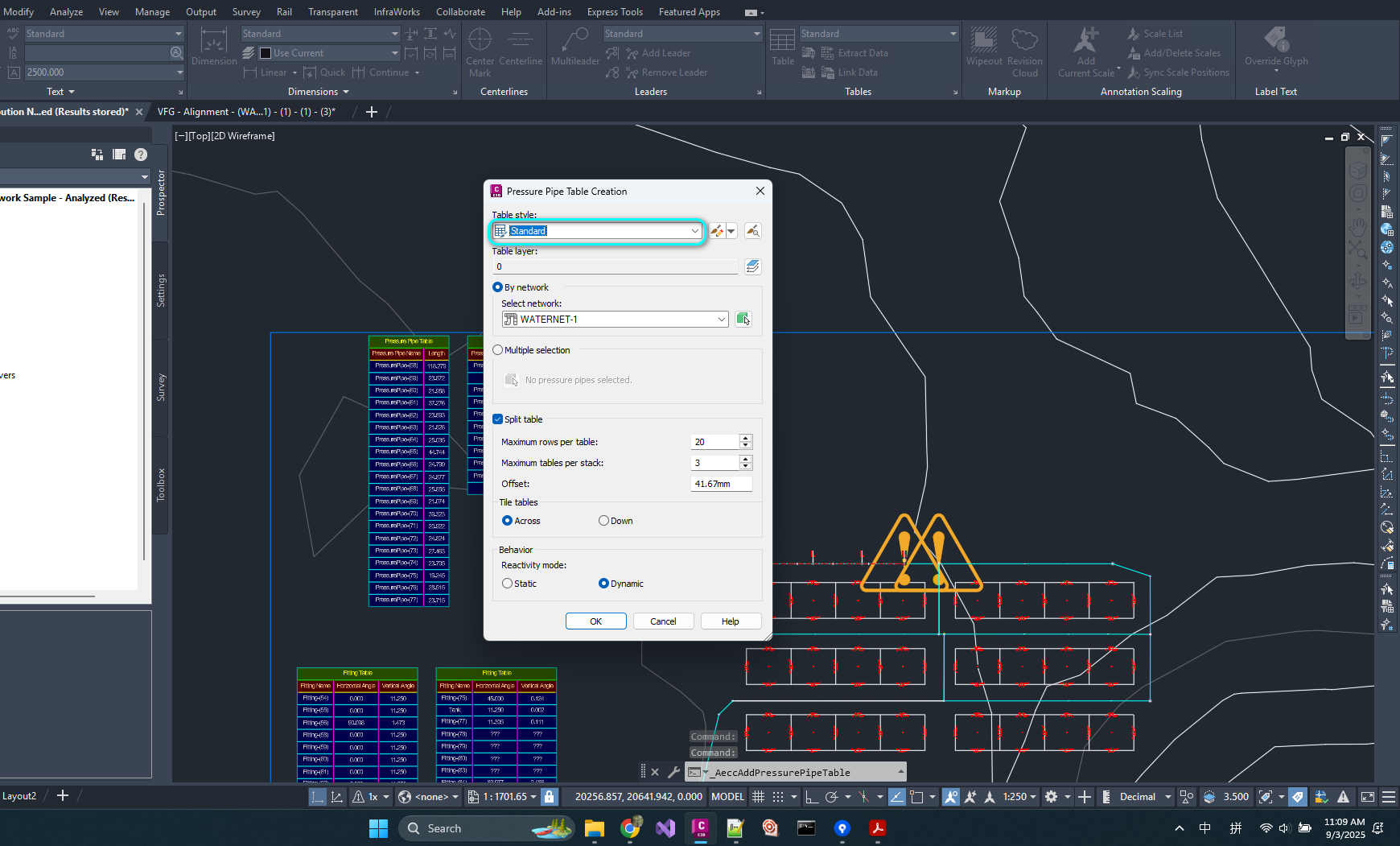 How to specify the default (Pressure|Gravity) Network when I create a ...