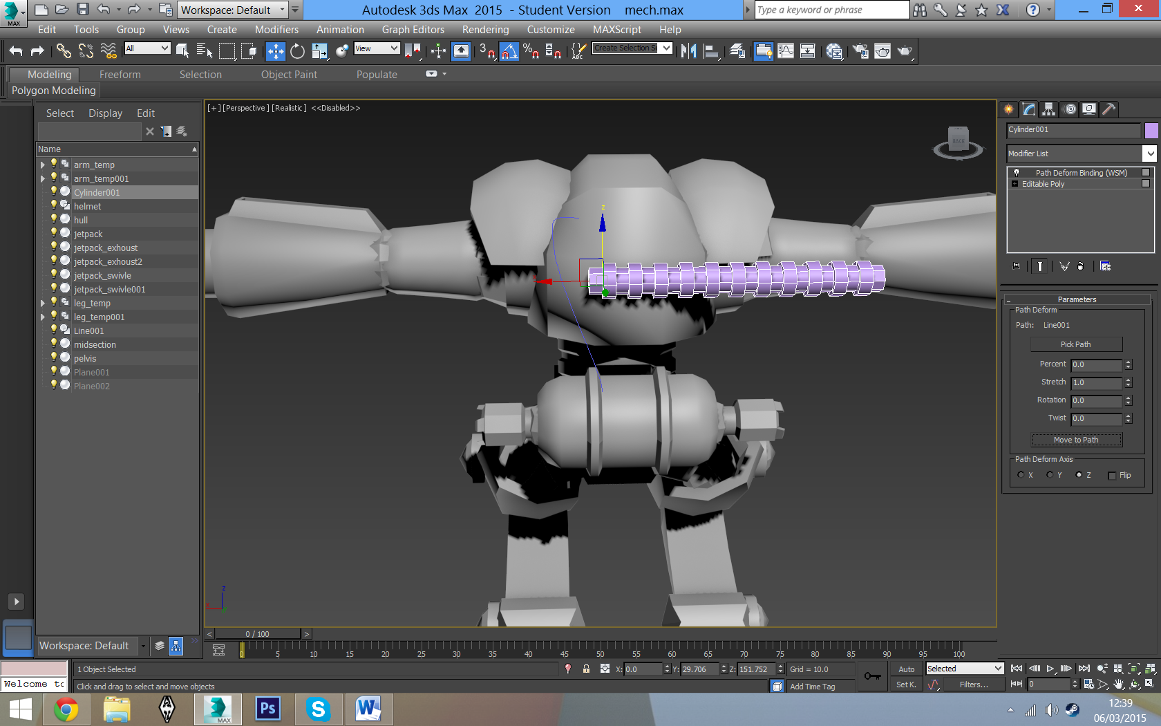 help using the path deform binding (wsm) modifier - Autodesk Community