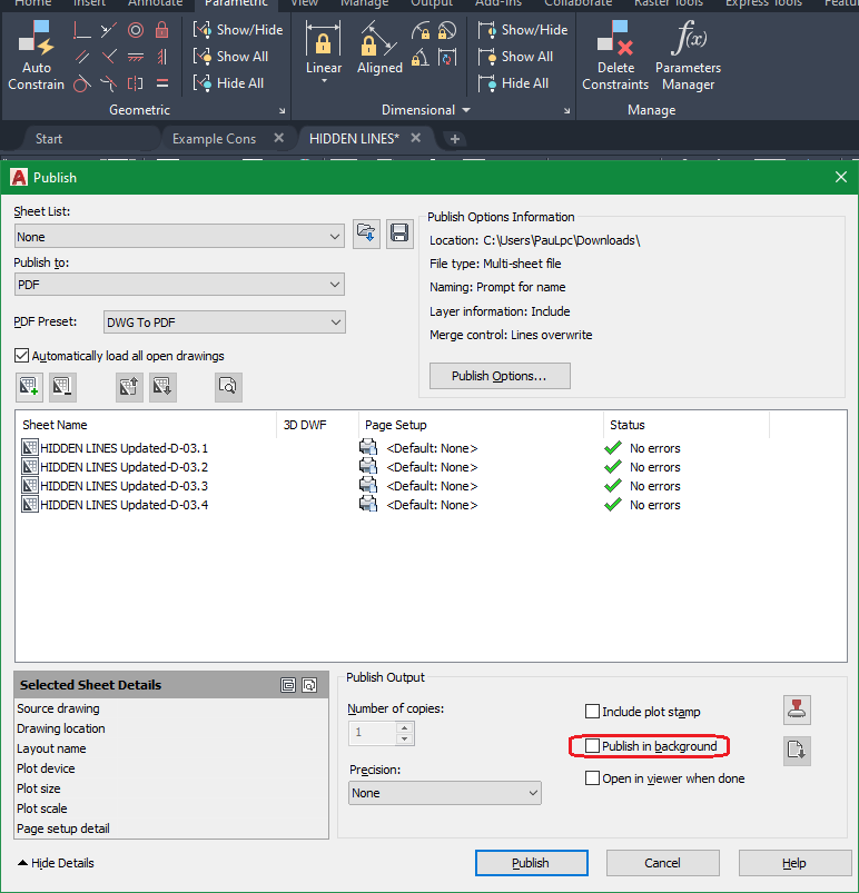Solved: Hidden Lines not showing up on other TABs Viewports - AutoCAD ...