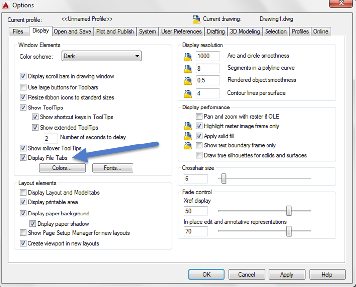 Solved: AutoCAD 2015 File Tab Options - Autodesk Community