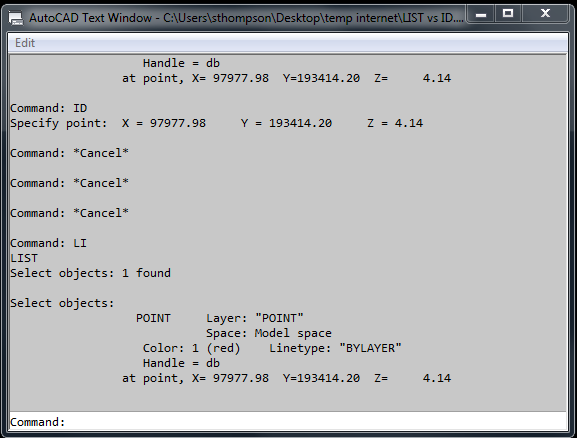 Solved: Why LIST and ID command shows different Z of a same point ...