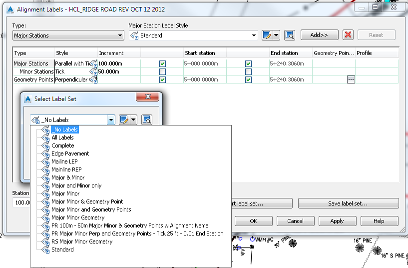 multiple alignment stations in one dwg - Autodesk Community