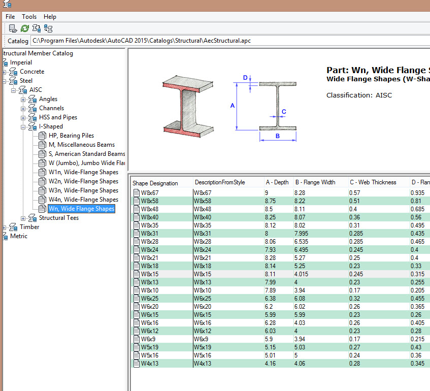 Editing the stock Structural Steel catalog so the components have a ...