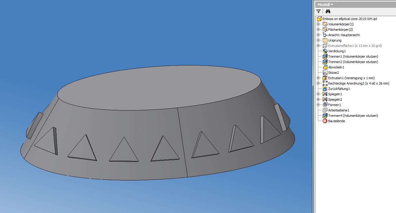 Solved: Emboss on an eliptical cone - Autodesk Community