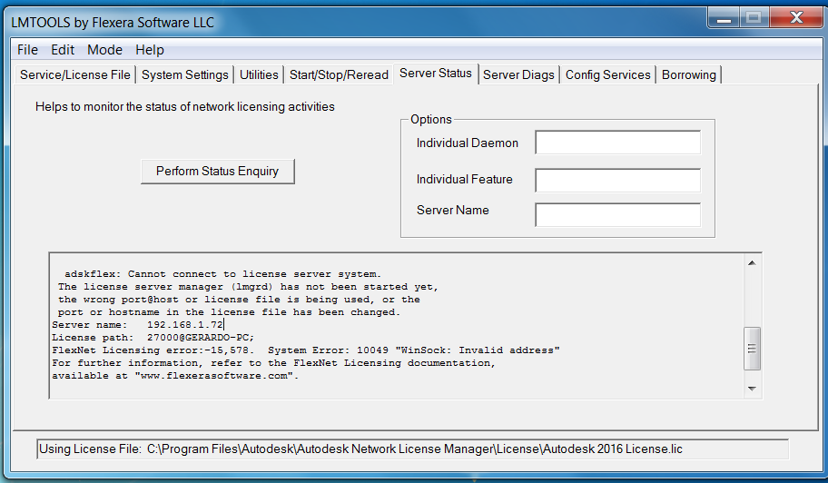 Solved: Cannot connect to the license server system - Autodesk Community