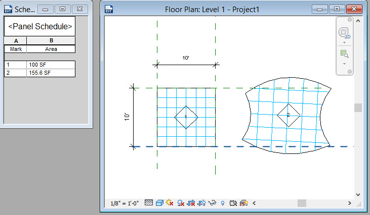 Solved: Adaptive Component curtain panel caclulates incorrectly area in ...