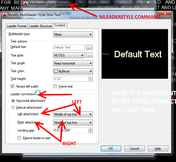 Solved: Mleader automatic justification lost, and not returning - Autodesk Community