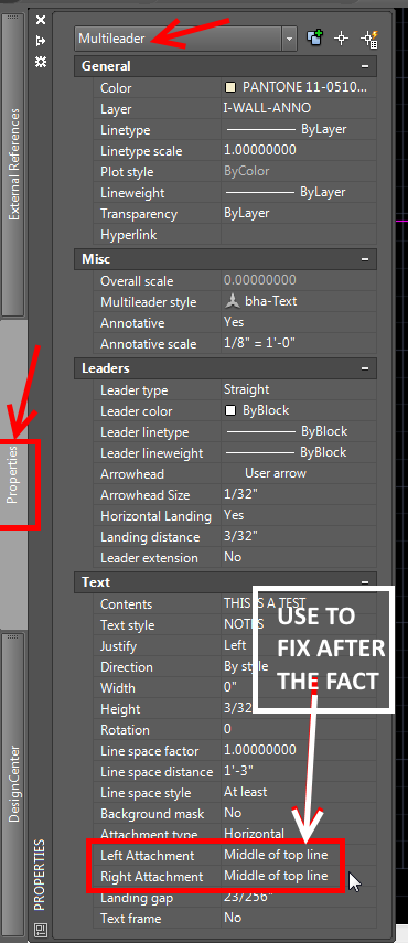 Solved: Mleader automatic justification lost, and not returning - Autodesk Community