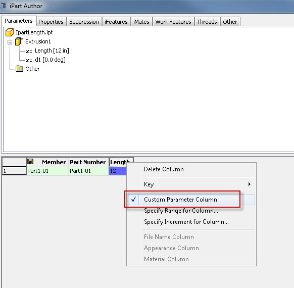 Solved: How to create a iPart that allows me to change member length with this profile ...