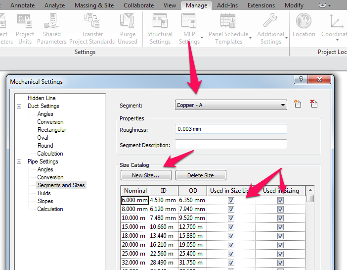 Change default pipe material - Sizes - Autodesk Community