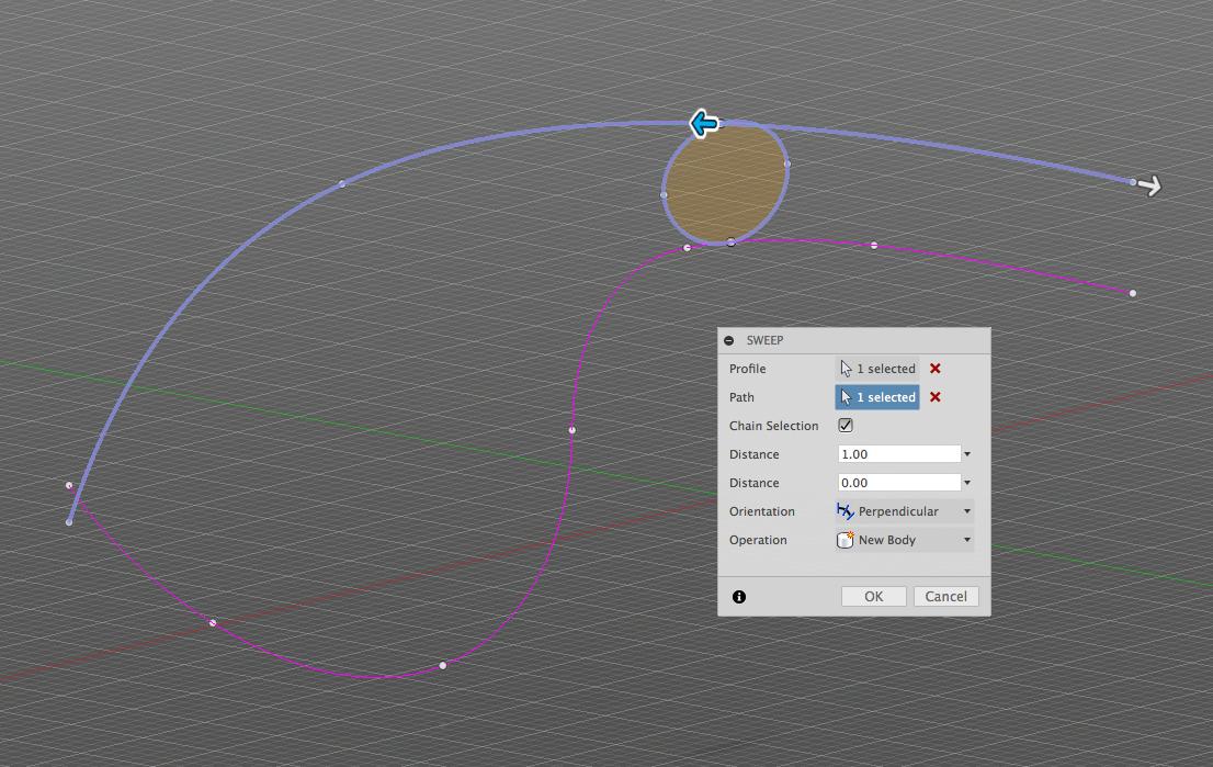 another example why we need sweep 2 rails + loft with rail tangency ...