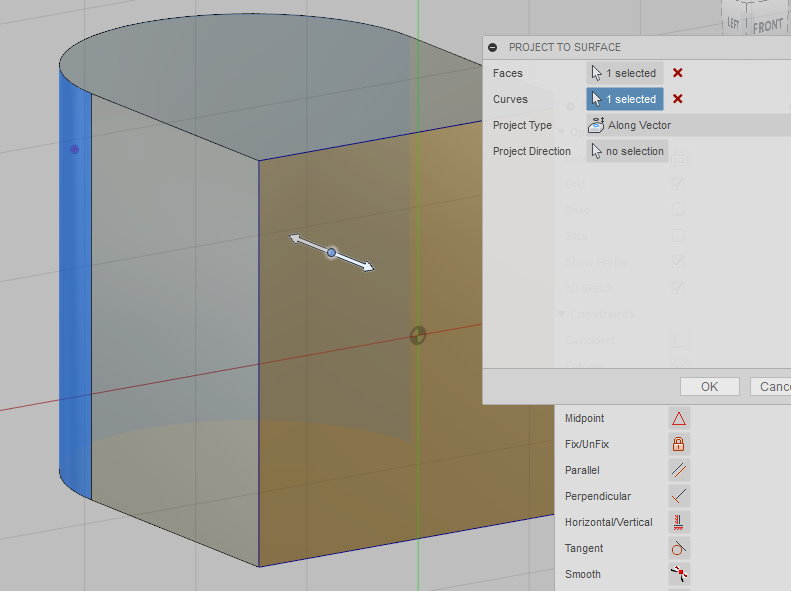 Solved: hole starting on rounded surface? - Autodesk Community