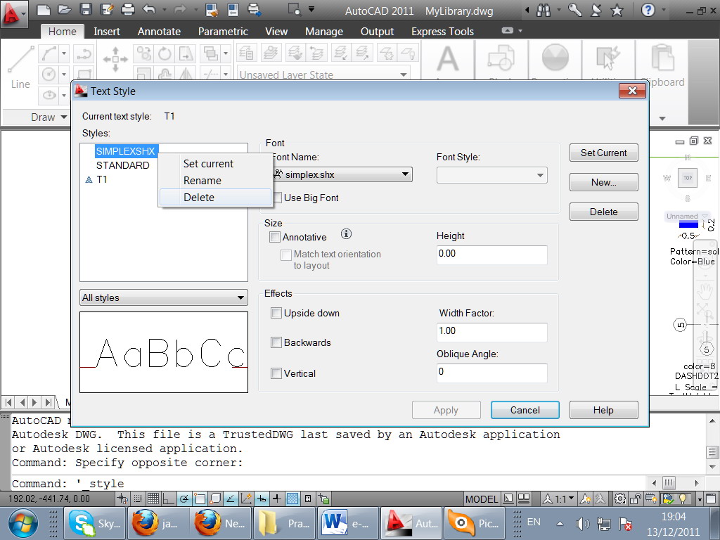 Text style can’t be deleted! - Autodesk Community