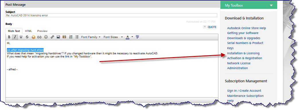 Solved Autocad 2014 Licensing Error Autodesk Community