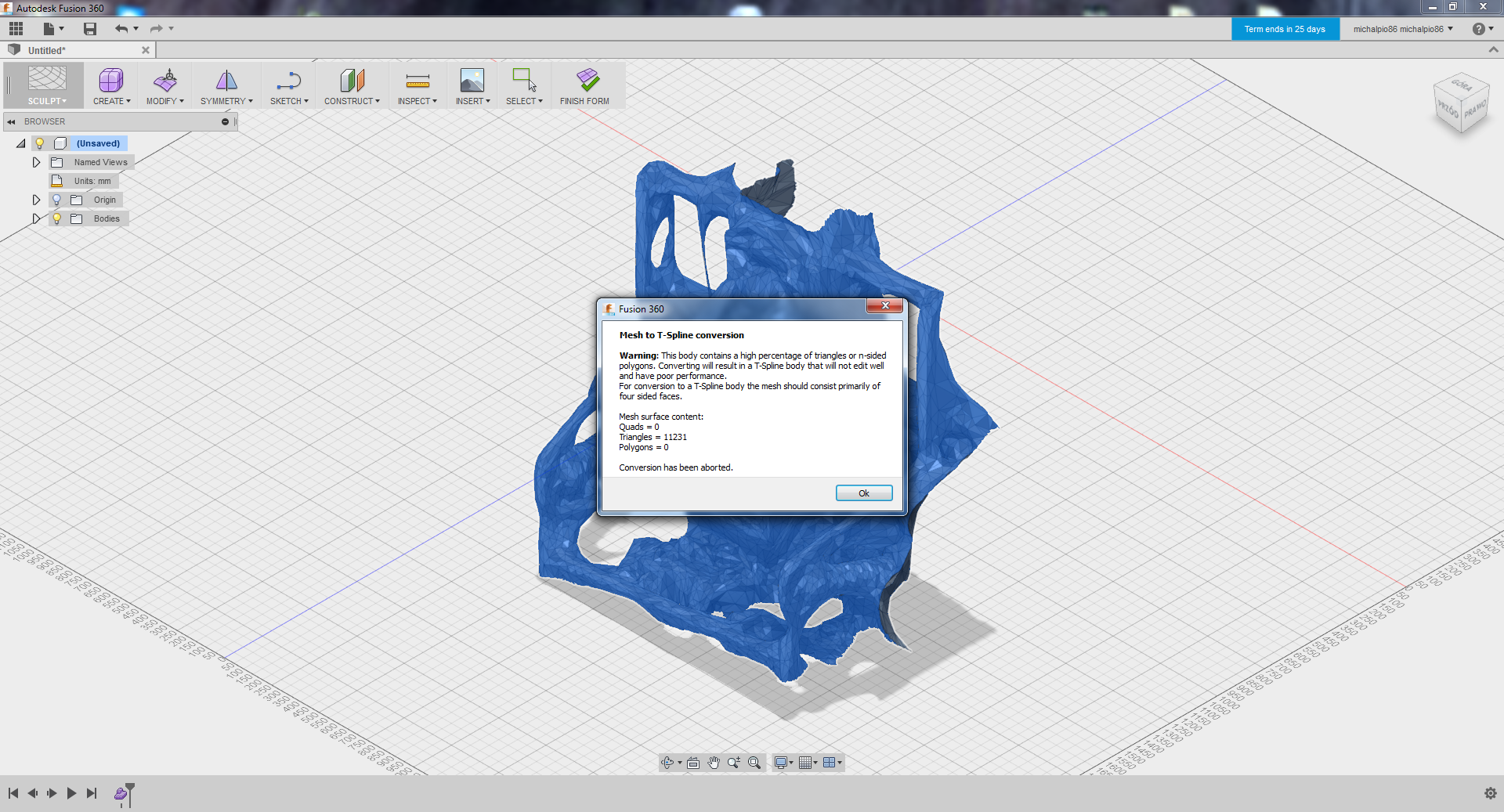Solved: Mesh Conversion to T-Spline - Autodesk Community