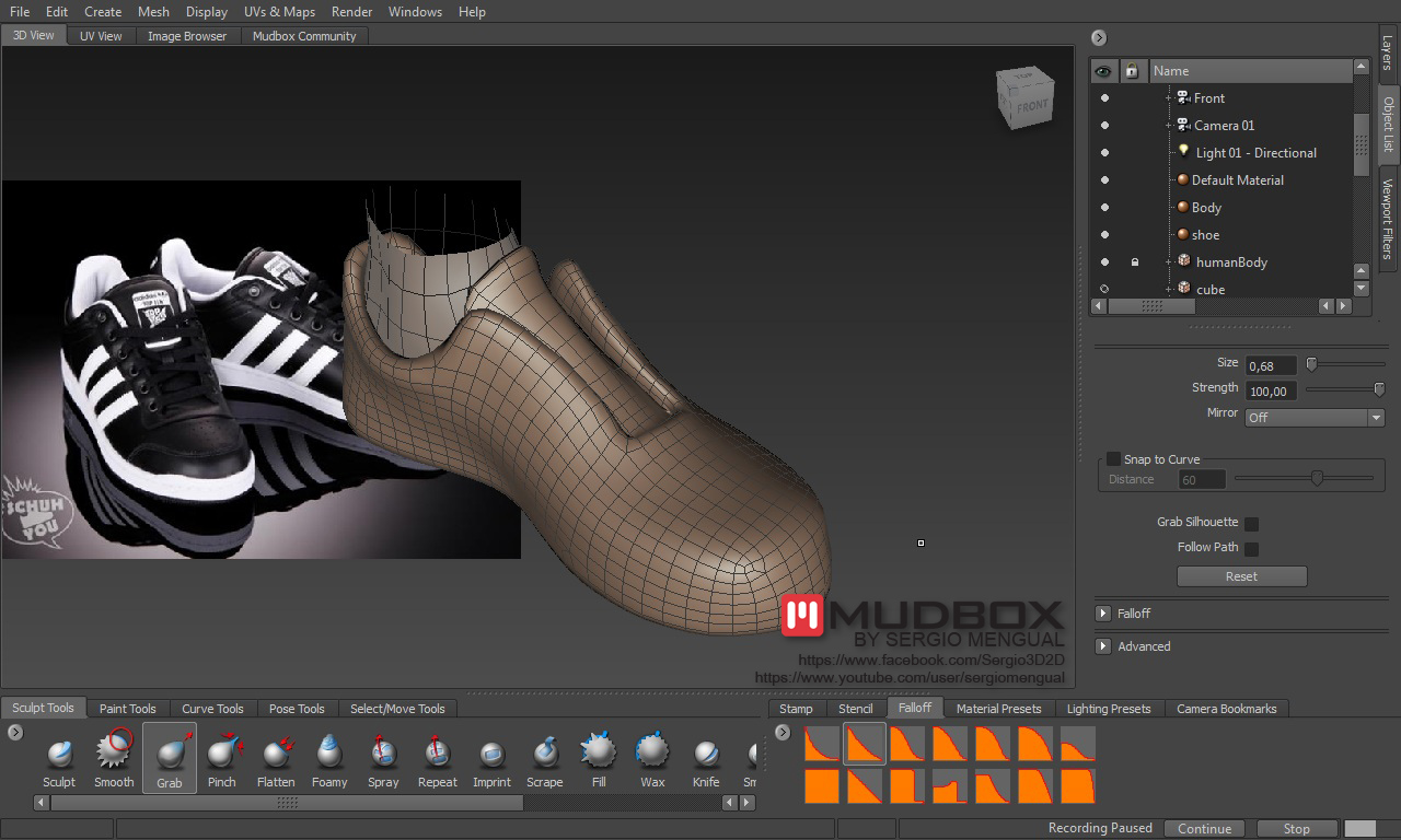 How To create a pair of Sport Shoes 100% made in Mudbox 2015 - Autodesk ...