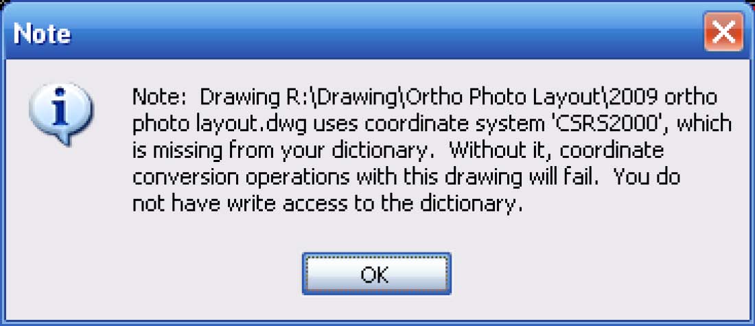 Missing Coordinate System - Autodesk Community