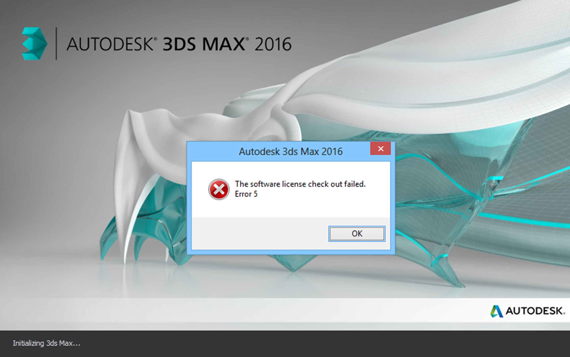 The software lincense checkout failed Error 5 3ds max 2016 - Autodesk ...