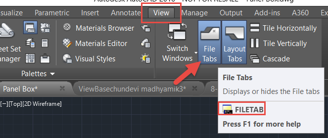 Drawing folders at top of drawing area - Autodesk Community