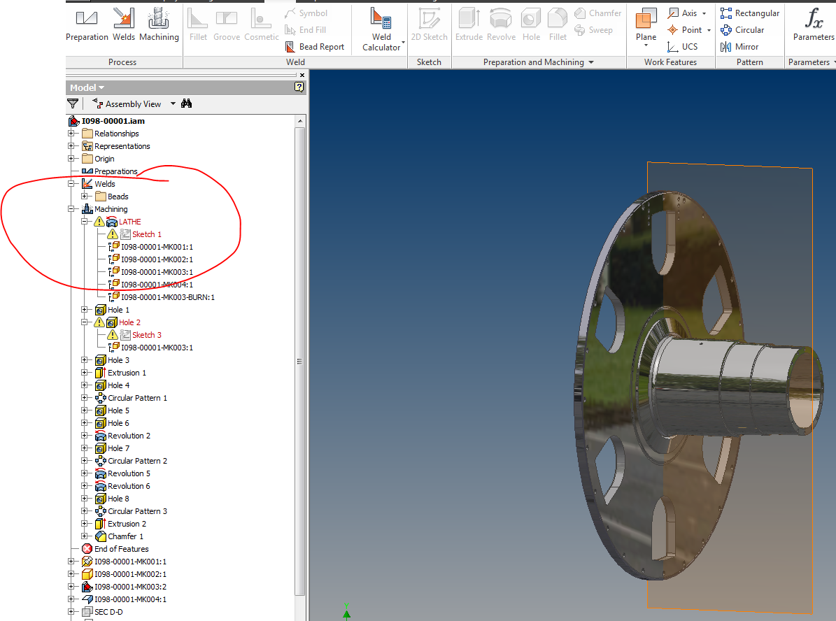 Solved: Machining (Turning Lathe) Sketch Not Showing Up in a Weldment Assembly - Autodesk Community