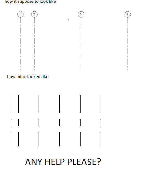 grid line text and bubbles missing - please help, it's driving me mad ...