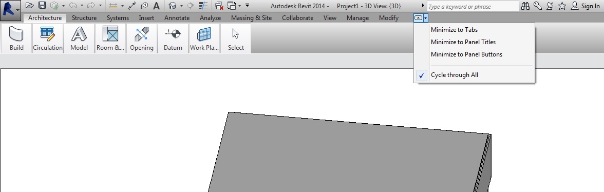 Ribbon panels tab shows drop down - Autodesk Community