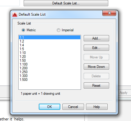 Solved: editing default scale list, edits dont appear in vp scale options - Autodesk Community