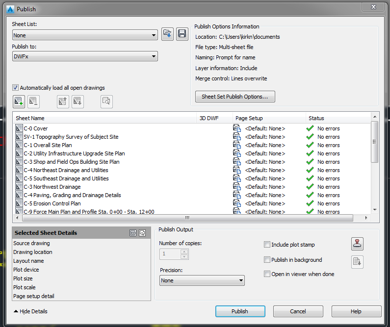 Solved: When using publish to create a PDF it cuts edge of page off. - Autodesk Community