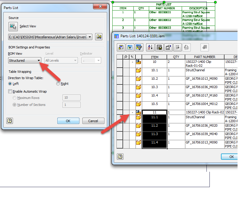 Help With Parts List - Autodesk Community