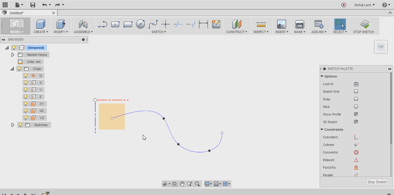 Sketch constraints: Coincident or Colinear to Origin plane? - Autodesk Community
