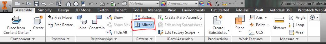 Derive parts from mirrored assembly - Autodesk Community